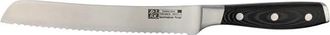 Rockingham Forge RF9100 Serie RF-9112 Brotmesser mit 8 Klinge aus Edelstahl - Schwarzer, genieteter Micarta Griff