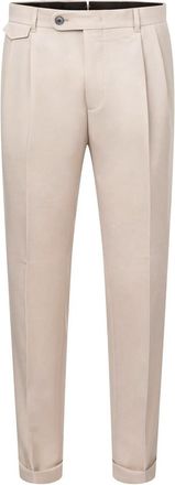 Windsor Chino aus Baumwolle und Stretch mit zwei Bundfalten, Shaped Fit in