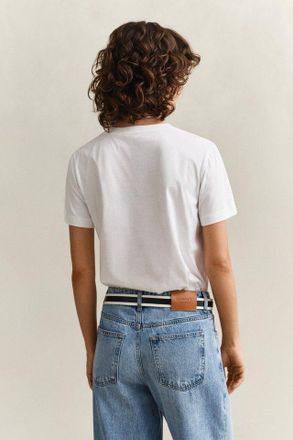 GANT T-Shirt REG TONAL SHIELD SS T-SHIRT Rundhals, Ton in Ton Stickerei