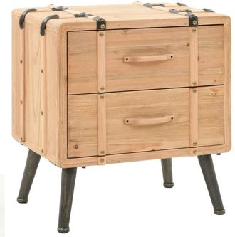 vidaXL Table de chevet Bois de sapin massif 50 x 35 x 57 cm