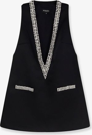 Retrofête Nancie satin mini dress with rhinestones - RETROFETE - gender_Woman