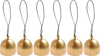 OSALADI 6 Kleiner Messinggl&ouml;ckchen zum Basteln Kleine Windspiele H&auml;ngedekoration f&uuml;r Balkon T&uuml;r Selbstgemacht Zubeh&ouml;r Metall H&auml;ngegl&ouml;ckchen mit Klarem Klang