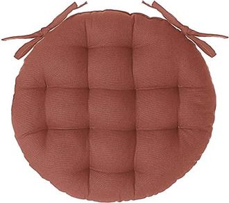 Atmosphera Atmosphera - Galette de Chaise Ronde en Coton Terracotta D38 cm