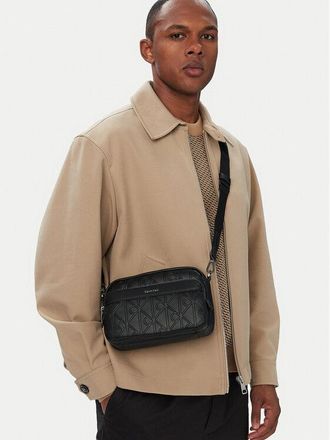 Calvin Klein Umh&auml;ngetasche Emblem Aop Deboss Camera Bag LV04D3563G Schwarz