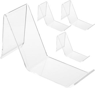 Cabilock 4 Stück Teiliges Transparentes Schuhdisplay aus Hochwertigem Pmma Stabiler Schuhhalter für High Heels Sportschuhe und Sandalen Platzsparendes Display 