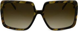 Karl Lagerfeld Sonnenbrille mit eckigem Gestell - Gr&uuml;n