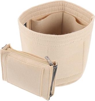 BESPORTBLE Organisateur de Paquet &agrave; Main en Feutre Fermeture &Eacute;clair Insert Cylindrique 15X15 CM Doublure pour Paquet Fourre-Tout Femme Fourre-Tout Pratique et So