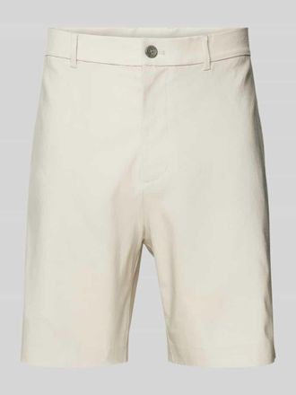 Calvin Klein Regular Fit Chino-Shorts aus elastischem Lyocell-Leinen-Mix