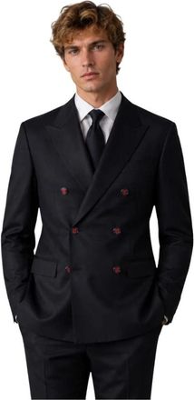 Dolce & Gabbana Homme, Costumes, Bleu, Taille: M Veste Crois&eacute;e Martini