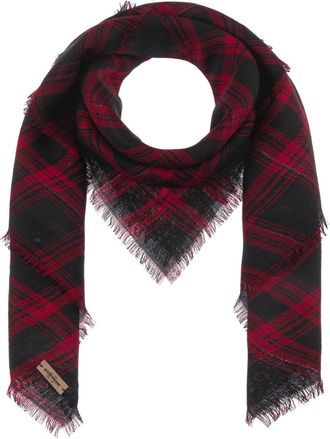 Stetson Shadow Plaid Schal Wollschal Karoschal Herrenschal Damenschal Damen/Herren - Winter Herbst-Winter - One Size schwarz-rot