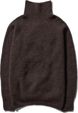 Another Aspect pull 4.0 en maille nervurée - Marron