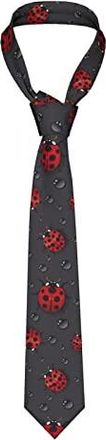Generic Cravate Ladybugs Rouges Gouttes De Pluie &Eacute;troit Necktie &Eacute;l&eacute;gant Cravate Pour Hommes Pour Travail F&ecirc;te Accessoires