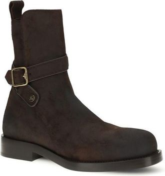 Burberry Mens Brown Calf Leather Bos Taurus Lace-Up Boots