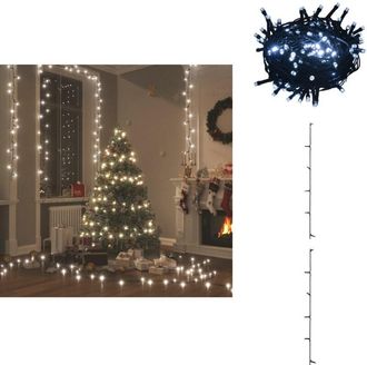 vidaXL Guirlande lumineuse 600 led Intérieur et extérieur 60 m Blanc - Guirlande Lumineuse Noel - Lumière Led - Décoration Noël - Lumières Extérieures