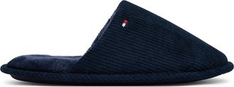 Tommy Hilfiger Hausschuhe Tommy Hilfiger Corduroy House Shoes FM0FM06019 Dunkelblau