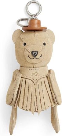 Polo Ralph Lauren Bijou de sac Western Polo Bear en cuir - Femme - Accessoires - Beige - Taille: ONE Size