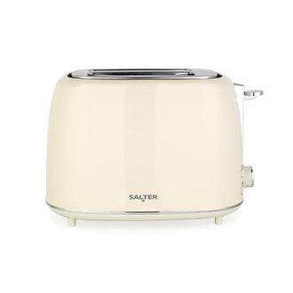 Salter Salter Retro Creme 2-Scheiben-Toaster - 7 Br&auml;unungsstufen, Auftauen, Aufw&auml;rmen & Abbrechen, High-Lift, Herausnehmbare Kr&uuml;melschublade, Selbstausrichtu