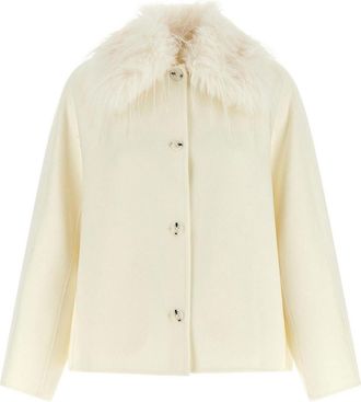 Loulou Studio Casualjacke - Wei&szlig;