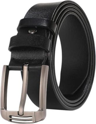 Beaupretty BESPORTBLE Ceinture en Cuir pour Hommes, Ajustable, Boucle Carr&eacute;e, Longueur 130 Cm, Couleur Noire, Style D&eacute;contract&eacute;, Ceinture de Taille R&eacute;glable Adap