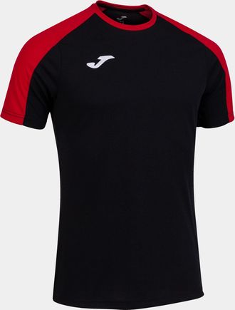 Joma Herren Kurzarm Eco Championship T-Shirt, Schwarz/Rot, XXXXS