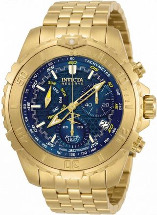 Invicta Reserve 50994 Herrenuhr - Quarzwerk - Edelstahl mit blauem Zifferblatt - 47 mm