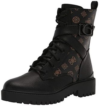 Guess Orana - Bottes de combat pour femme, noir/marron, 40 EU