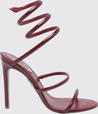 Rene Caovilla Cleo Sandalen aus Lackleder mit Spiralriemen und Glitzersohle