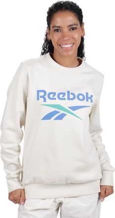 Reebok Damen Identity Big Logo Fleece Crew Trainingsschweiß. (Long SL.), Vintage-Kreide, 38