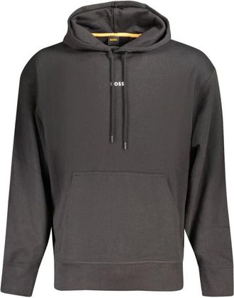 HUGO BOSS Homme, Sweatshirts et sweats à capuche, Noir, Taille: XL Sweat à Capuche en Coton Noir avec Logo