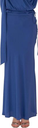 Federica Tosi Femme, Jupes, Bleu, Taille: 42 FR Maxi Skirt