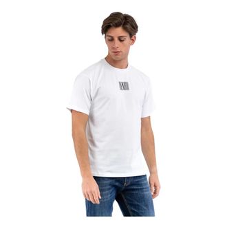 Dirk Bikkembergs Homme, Tops, Blanc, Taille: L T-shirt dynamique et raffin&eacute;