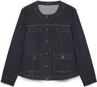 Fiorella Rubino Femme, Vestes, Bleu, Taille: 54 FR Veste en jean Bon ton