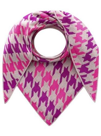 Zwillingsherz Foulard triangulaire &eacute;tole avec cachemire et laine pour femme - Foulard en cachemire de qualit&eacute; sup&eacute;rieure - Motif pied-de-poule - &Eacute;charpe pour femme 