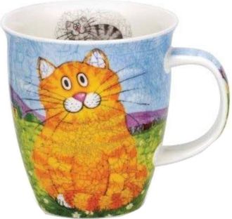 Dunoon Becher Nevis Happy Cats rotblond - 0,48l