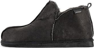 Shepherd of Sweden - Pantoufles en peau de mouton Anton - Homme - 100 % peau de mouton véritable - Confortables - Doux et chauds, Noir, 42 EU