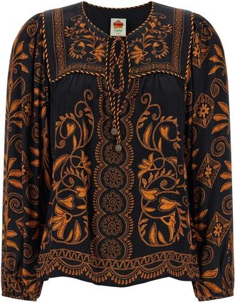 Farm Rio Farm Rio, Femme, Blouses et Chemises, Multicolore, Taille: 38 FR Blouse Cornely Ainika