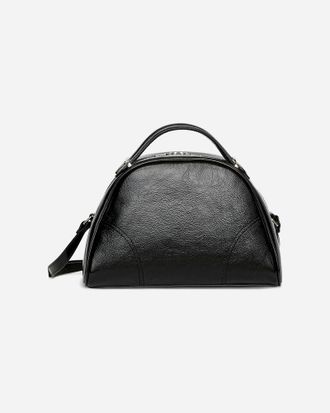 Arket Umh&auml;ngetasche Aus Lackleder -Schwarz