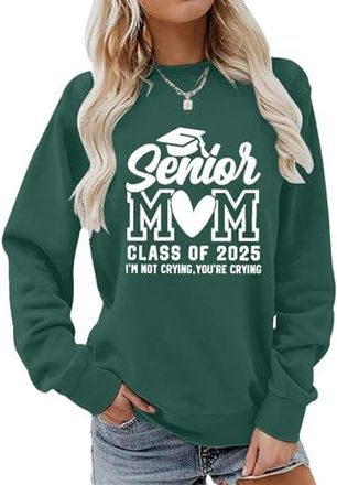 Generic Sweat-shirt de Noël pour femme 2025 - Doux - Vêtement décontracté - Chaud - Manches longues - Col rond - Imprimé doux - Pour lhiver - Haut coloré, Ver