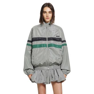 Miu Miu Technical Silk Jacket Track Jacket