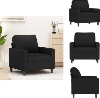 vidaXL Sessel Schwarz 60 cm Samt - Samtsofa - Schwarzes Sofa - Wohnzimmersofa - Lounge Chair - Gemütlicher Sessel