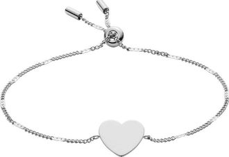 Fossil Armband F&uuml;r Frauen Vintage Iconic, Min. Innenl&auml;nge: 165mm Silbernes Edelstahlarmband, JF03329040