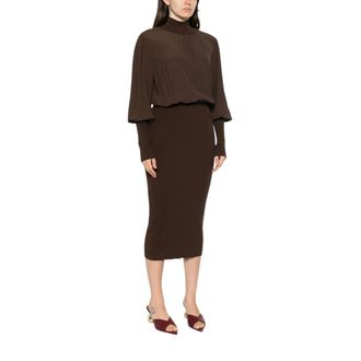Twinset Femme, Robes, Brun, Taille: 40 FR 262Tp3240 13411 Robe en maille
