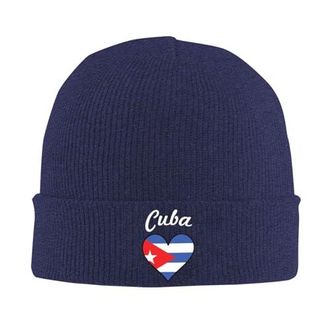 Generic Bonnet Thermo Drapeau-Dr&ocirc;le-De-Cuba-Cubain-Cubano- Classique Chapeau Doux Bonnet en Tricot pour Shopping D&eacute;contract&eacute;e lescalade