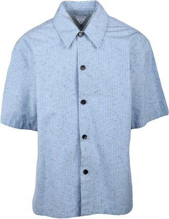 Bottega Veneta Homme, Chemises, Bleu, Taille: XL Short Sleeve Chemises