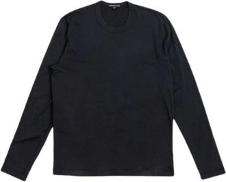 James Perse unisex, Tops, Noir, Taille: 2XL Brushed Lotus Long Sleeve Crew