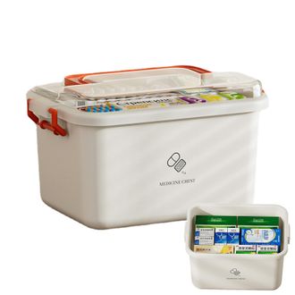 Generic Medicine Storage Box, tragbarer Erste-Hilfe-Organizer, Medikamentenbox mit mehreren F&auml;chern, gro&szlig;e Kapazit&auml;t, Reise-Medizinbox, Pillen-Organizer