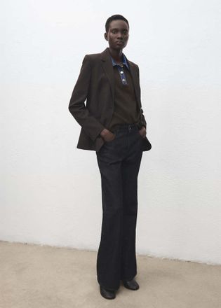 Mango Kombinierter Pullover mit Hemdkragen schokolade - Damen - XS - MANGO