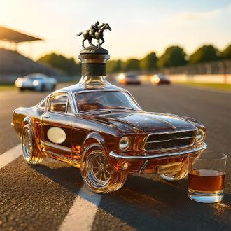 Generic 300 ml Whisky Karaffe Weinflaschen Kunst Statue Figur, Auto Whisky Flaschen Statuen, Whisky Geschenk F&uuml;r Auto-Enthusiasten M&auml;nner C