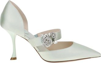 Roger Vivier Efflorescence Dorsay Satin Pumps - - Shoes - Damen - Gr&uuml;n - 39 EU
