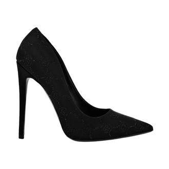Philipp Plein Satin Decollete Hi-Heels Strass Monogram - - Shoes - Damen - Schwarzk - 37 EU